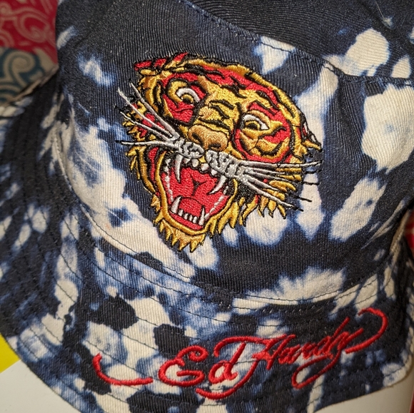 Ed Hardy | Accessories | Ed Hardy Tie Dye Tiger Reversible Mens Bucket ...